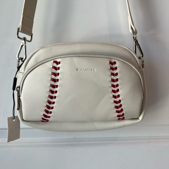 Bostanten | Bags | Bostanten Vegan Leather Baseball Theme Crossbody Bag ...